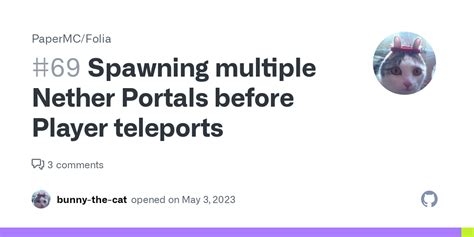 spawning multiple nether portals before player teleports · issue 69