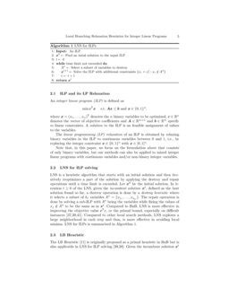 Local Branching Relaxation Heuristics For Integer Linear Programs DeepAI