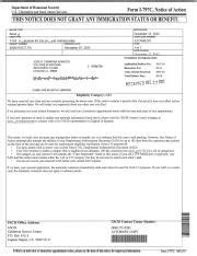 Notice Of Action For I 797c Form Immigration Status And Benefits