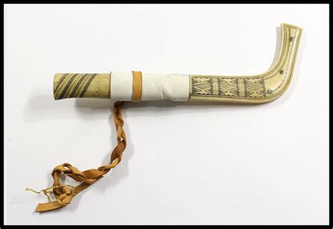 Vintage Very Nice Sami Knife Antler Handle Sheath Scrimshaw Look Puukko