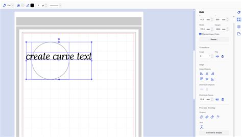 how to create curve text in canvasworkspace creative fabrica
