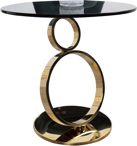 Столик журнальний круглий Prestol Ring Чорно золотистий 600 X 550 мм 857 1 купити онлайн на
