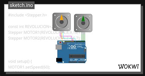 Motor Paso A Paso Wokwi Esp32 Stm32 Arduino Simulator