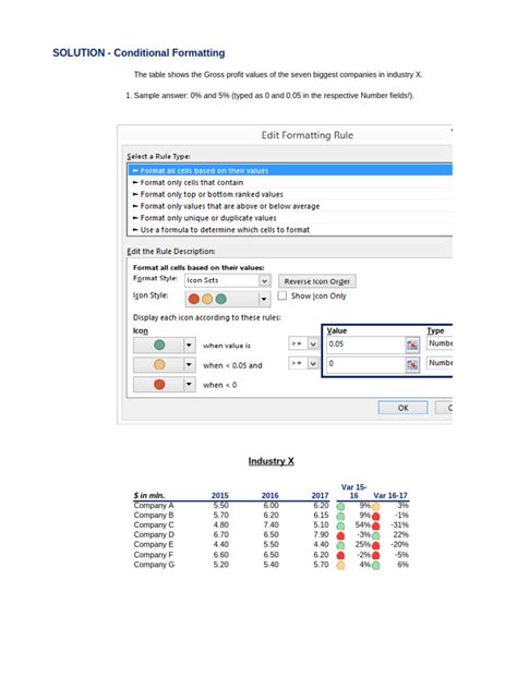 Conditional Formatting-Exercise-Solved | PDF