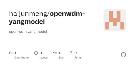 GitHub Haijunmeng Openwdm Yangmodel Open Wdm Yang Model