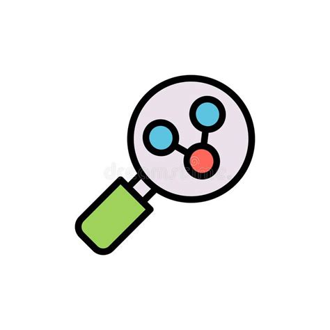 Magnifier Molecule Icon Simple Color With Outline Vector Elements Of Stinks Icons For Ui And