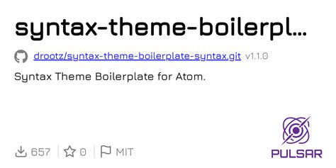 syntax theme boilerplate syntax