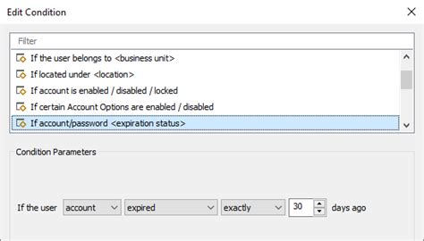 remove user groups from user with account expires after one month with