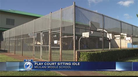 New Play Court Sits Idle At Mililani Middle School Youtube