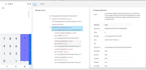 Unable To Inspect Right Side Arrow Of Calculator Issuesbugs Appium Discuss
