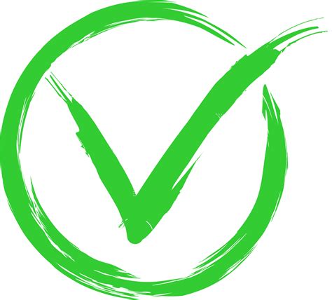 Green Check Mark Icon Logo Symbol In A Circle Tick Symbol Green Color