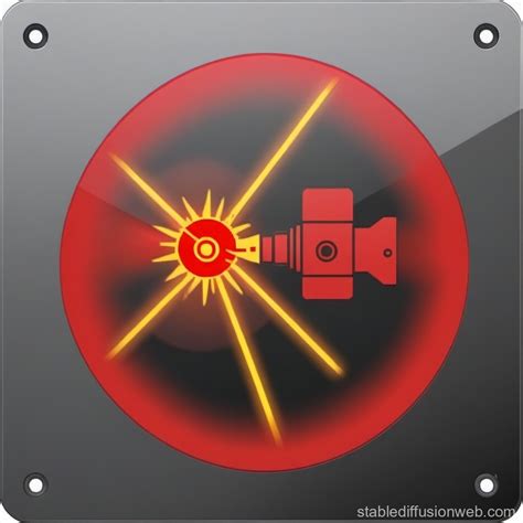 Laser Warning Icon Display Stable Diffusion Online