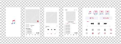 Premium Vector Apple Music Interface App Music App Interface Template On Apple Iphone Mockup