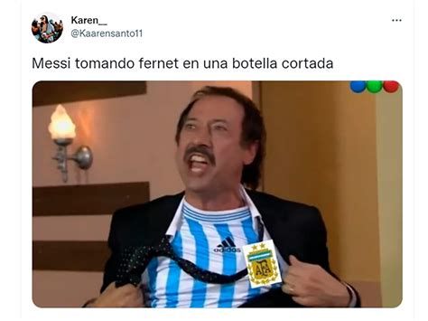 Furor En Las Redes Por La Imagen De Messi Tomando Fernet De Una Jarra