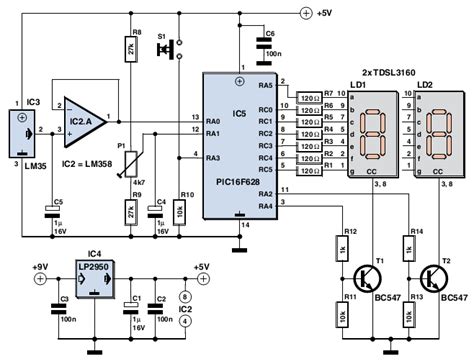 Thermometer Circuit Page 7 Meter Counter Circuits Next Gr
