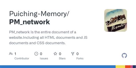 GitHub Puiching Memory PM Network PM Network Is The Entire Document Of A Website Including