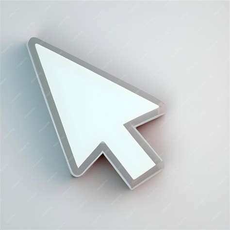 Premium Photo 3d Computer Mouse Cursor Arrow Iconaigenerated
