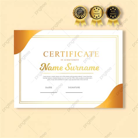 การออกแบบแม่แบบใบรับรองประกาศนียบัตรวิชาชีพ เทมเพลตดาวน์โหลดฟรีบน Pngtree