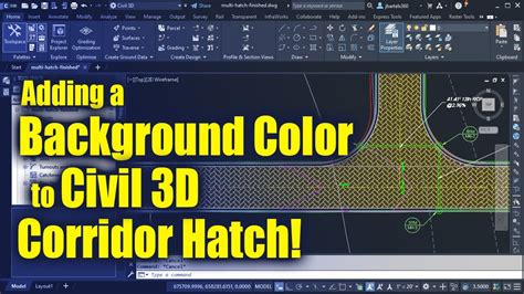 Add A Background Color To Civil 3d Corridor Hatch Youtube