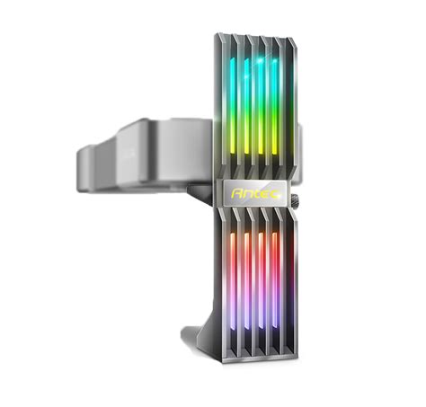 XPert Antec ARGB Graphics Card Holder Height Adjustable AT GPUH ARGB BK 0 761345 77705 6