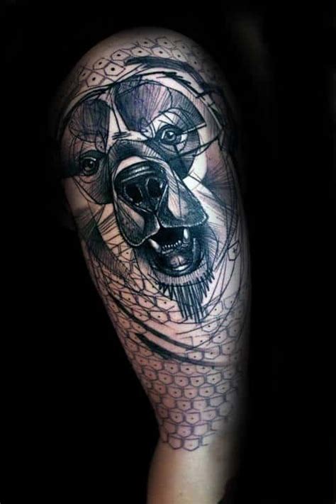 60 Cool Geometric Bear Tattoo Designs For Men