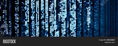 Blue Digital Binary Image And Photo Free Trial Bigstock