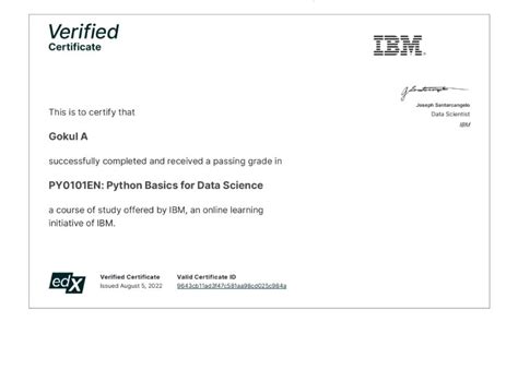 Edx Pythonfordatascience Ibm Gokul A
