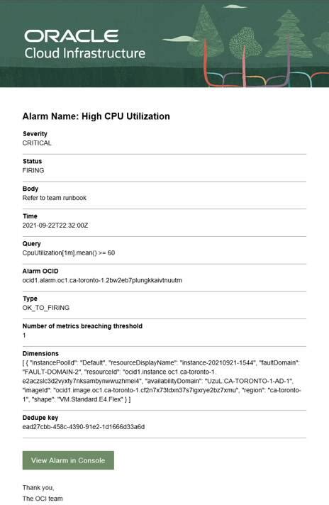 announcing email friendly alarm notifications in oci monitoring