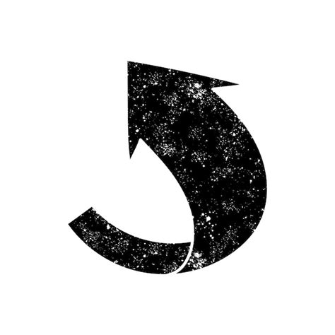 Premium Vector Arrow Black Hand Drawn Icon In Grunge Look