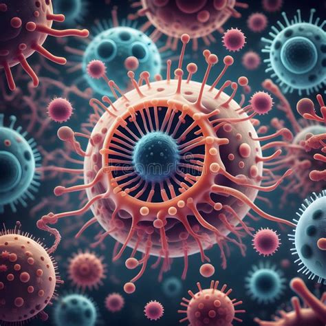 Danger Pathogens Ai Generatet Stock Illustration Illustration Of