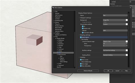 pen view no transparency for locked objects rhino for windows