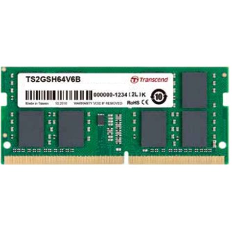 Buy The Transcend Embedded 8gb Ddr4 3200 So Dimm 1rx8 Ind 1gx8 Cl22 1 2v Ts1gsh64v2b I