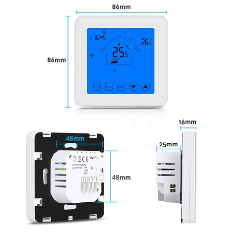 smart floor heating control with esp8266 wifi thermostat
