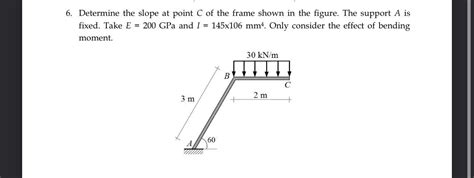 Solved Determine The Slope At Point C Of The Frame Shown Chegg