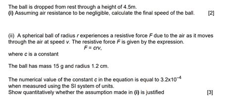 Solved The ball is dropped from rest through a height of | Chegg.com