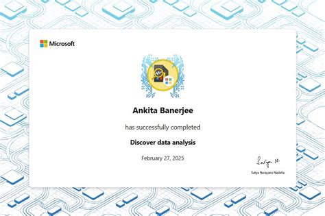 Completed Discover Data Analysis Course By Microsoft Learn Ankita
