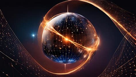 Abstract Globe With Quantum Particles Premium Ai Generated Image