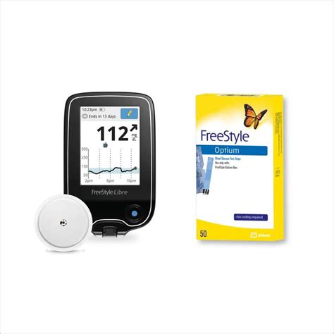 Freestyle Libre Flash Glucose Monitoring System Reader And Sensor With 50 Strips Free Glucometer