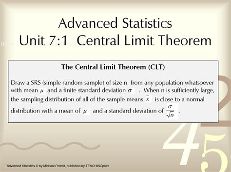 Unit 7 Sample Distributions Total Pages 99 Days 9 30 Teaching Point