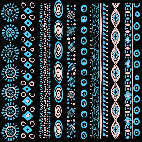 Premium Psd Intricate Weaving With African Patterns Borderlines
