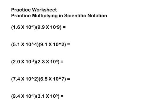 Multiplying With Scientific Notation Worksheet Download Worksheets Library