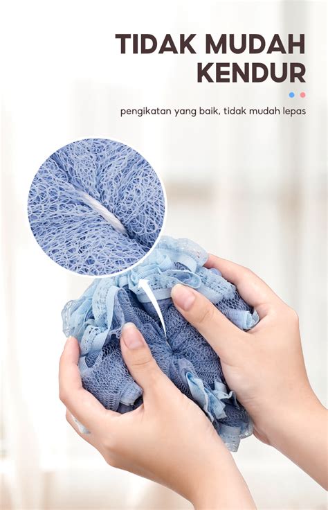 Jual Ohsome Solo Corner Lace Bath Flower Shower Puff Loofah Shopee