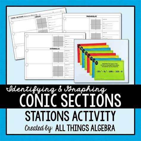 Identifying And Graphing Conic Sections Stations Activity By All Things