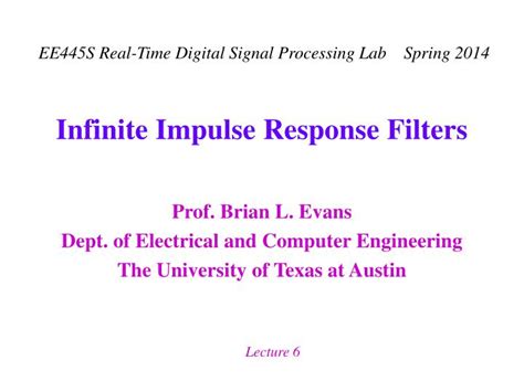 Ppt Infinite Impulse Response Filters Powerpoint Presentation Free