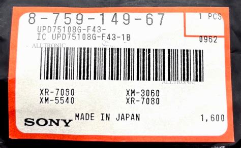 Ic 4bit Single Chip Microprocessor Microp Upd75108g F43 Qfp64 Nec Alltronic Computer Singapore