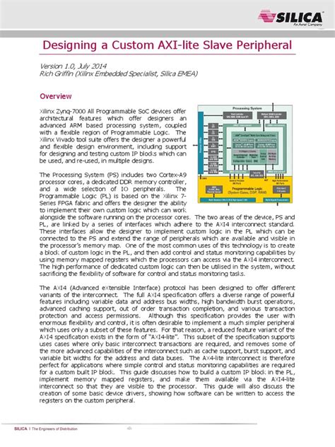 Designing A Custom Axi Slave Rev1 Pdf Computer Hardware Computer