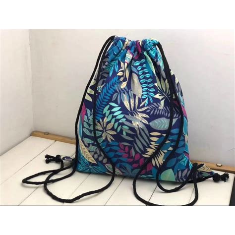 canvas drawstring bag string bag fashion design back pack shopee