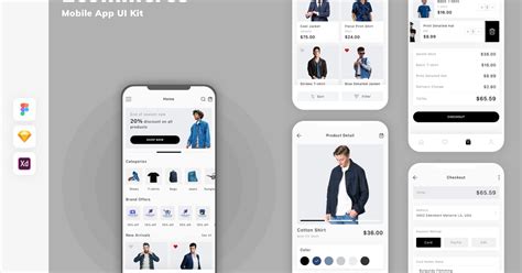 Ecommerce Mobile App Ui Kit Ux And Ui Kits Ft Fashion And B2b Envato
