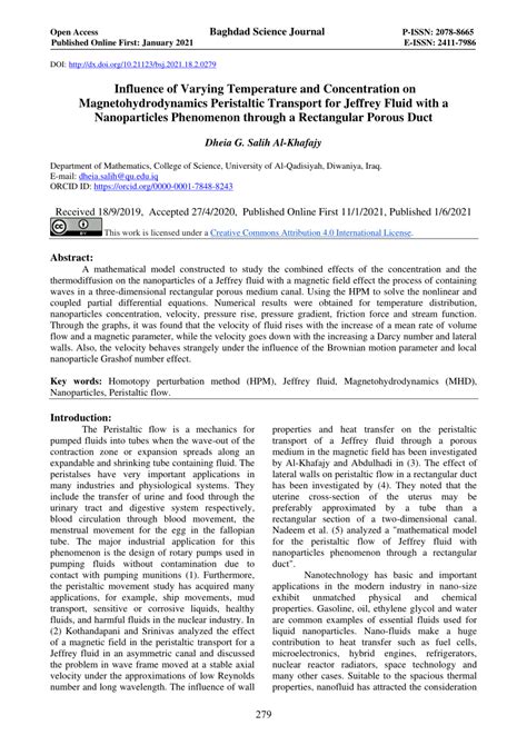 Pdf Influence Of Varying Temperature And Concentration On