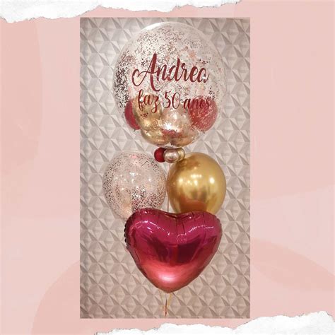 Arranjo De BalÕes C Bubble Personalizado DÊcor Balões